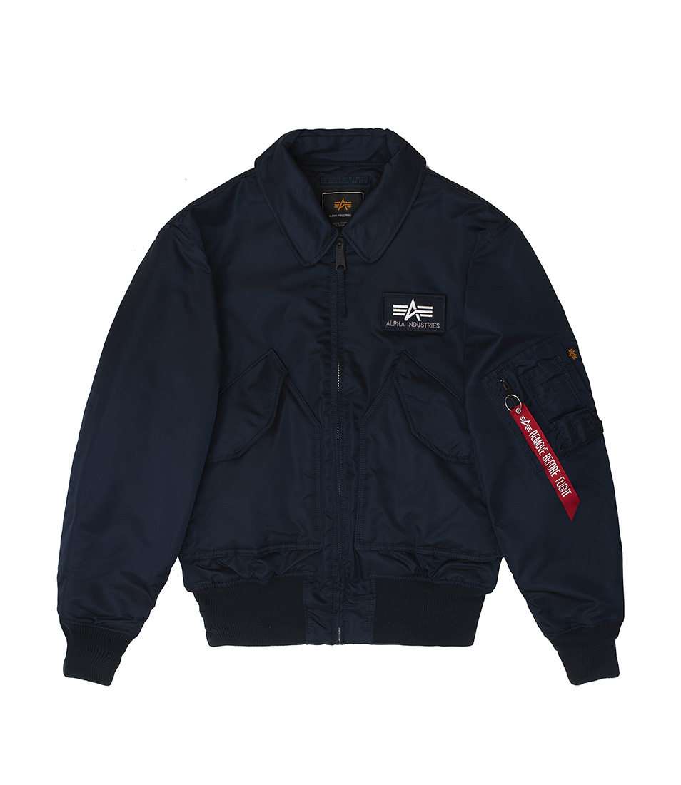 Shop Alpha Industries CWU 45 Bomber Replica Blue at itk online store