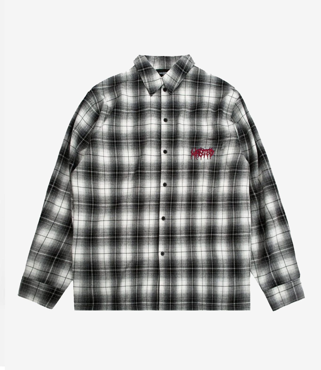 Shop Wasted Paris Bones Tartan Shirt Black/White at itk online store