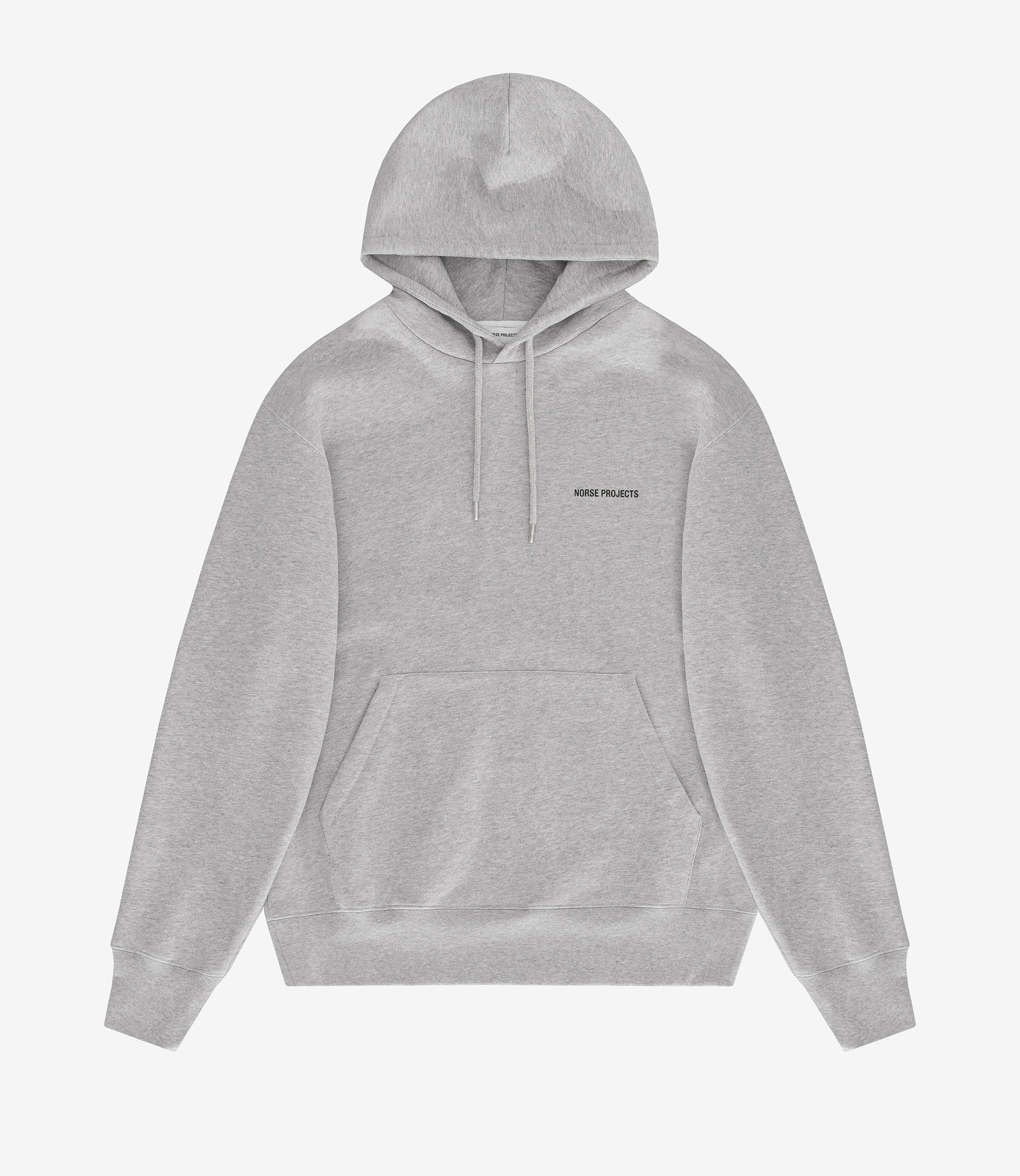 Shop Norse Projects Arne Logo Hoodie Light Grey Melange at itk online store
