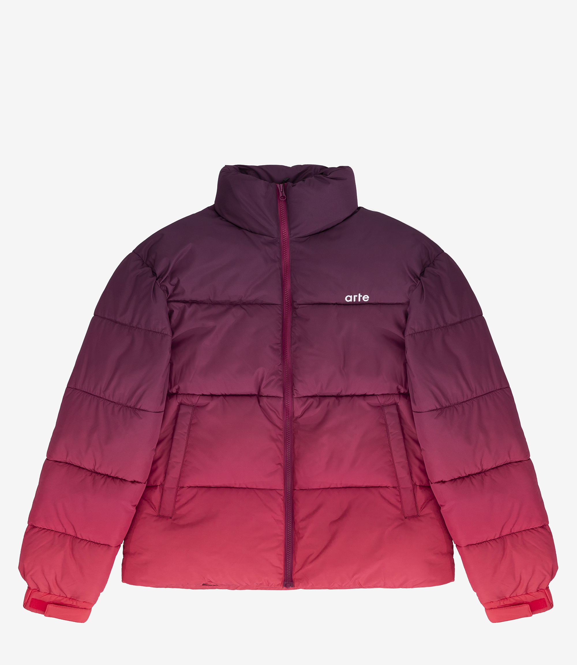 Shop Arte Antwerp Joey Degrade Puffer Jacket Red at itk online store