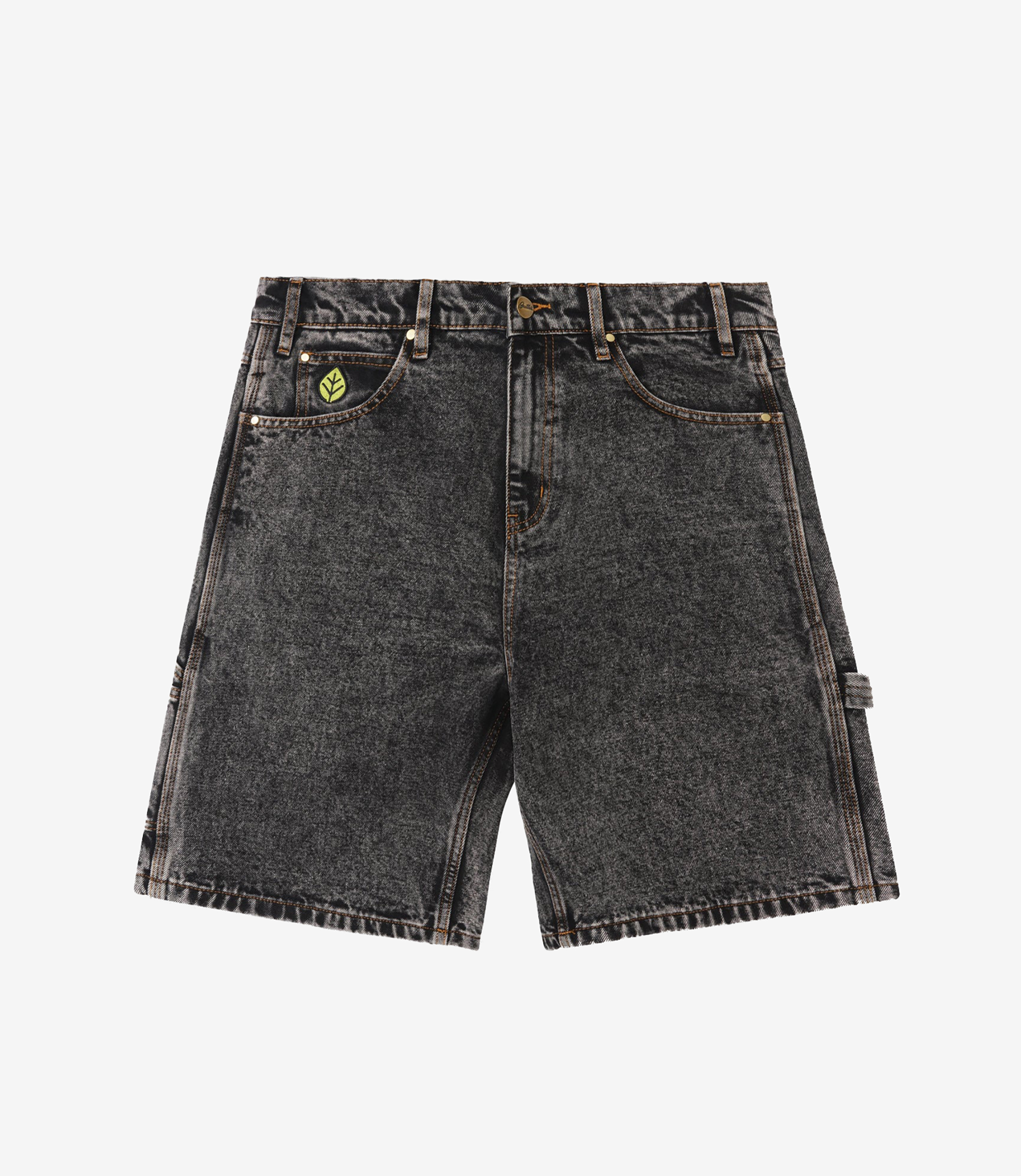 Shop Butter Goods Weathergear Heavy Weight Denim Shorts Gun Metal at ...