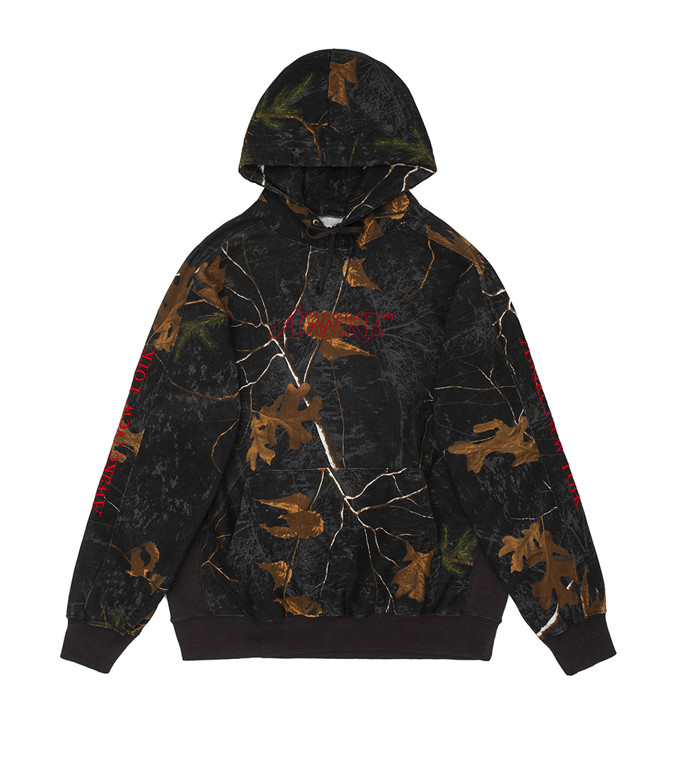 Shop Awake NY Classic Outline Logo Paneled Embroidered Hoodie Real Tree ...