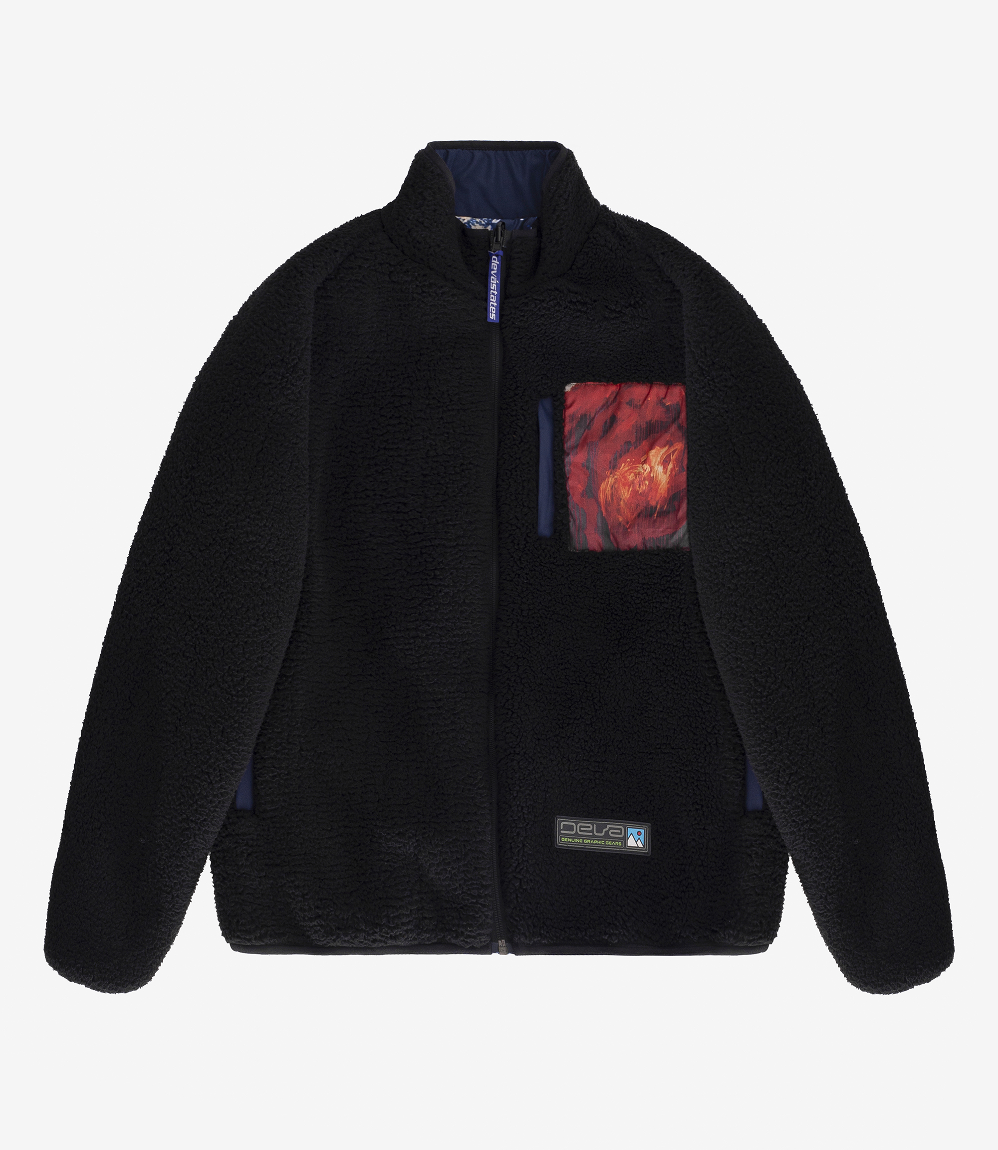 Shop Devá States Tenzing 2.0 Sherpa Jacket Black/Midnight Blue at itk ...