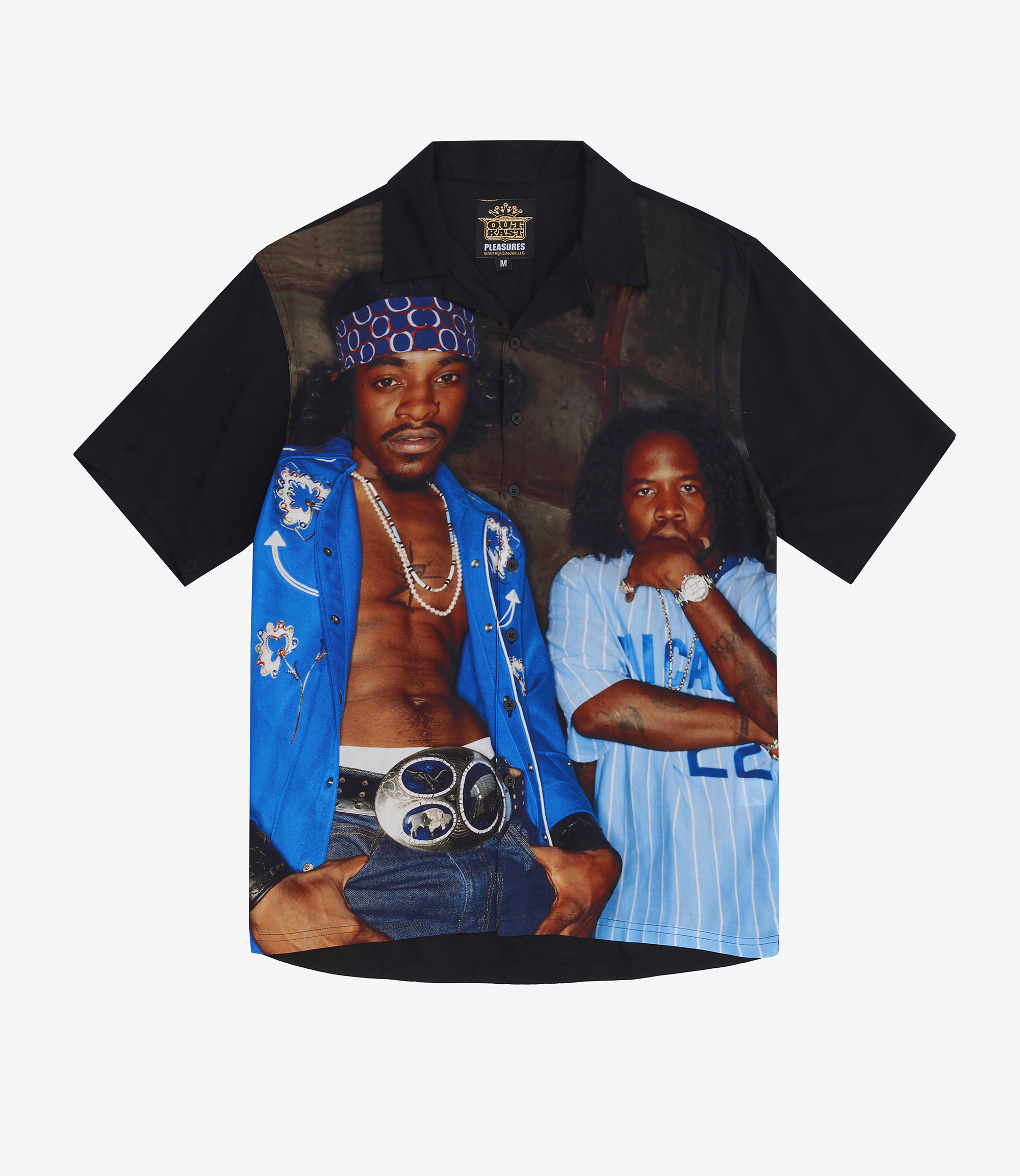 Shop Pleasures x Outkast Kryptonite Button Down Shirt Black at itk ...