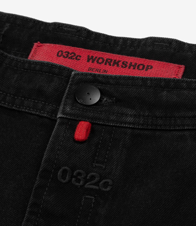 Shop 032c New Classic Wide Leg Jean Washed Black at itk online store