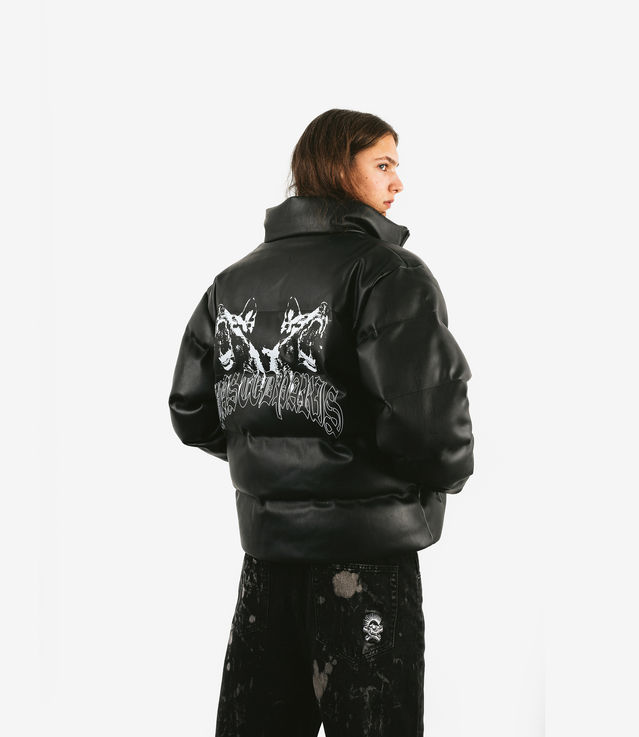 Shop Wasted Paris Unleashed Puffer Jacket Black at itk online store