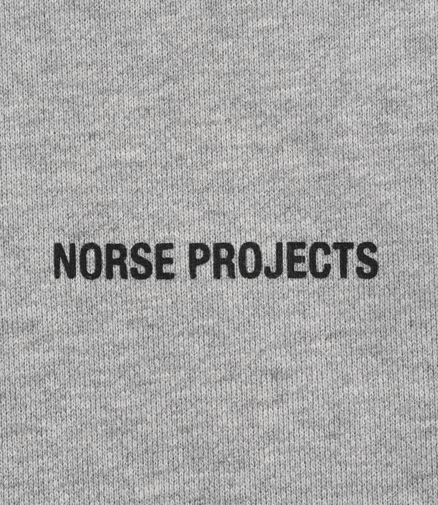 Shop Norse Projects Arne Logo Hoodie Light Grey Melange at itk online store