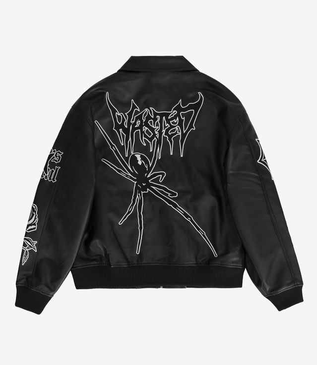 Shop Wasted Paris Sick Varsity Jacket Black at itk online store