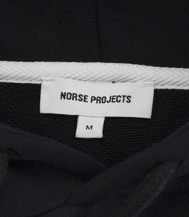 Shop Norse Projects Arne Logo Hoodie Dark Navy at itk online store