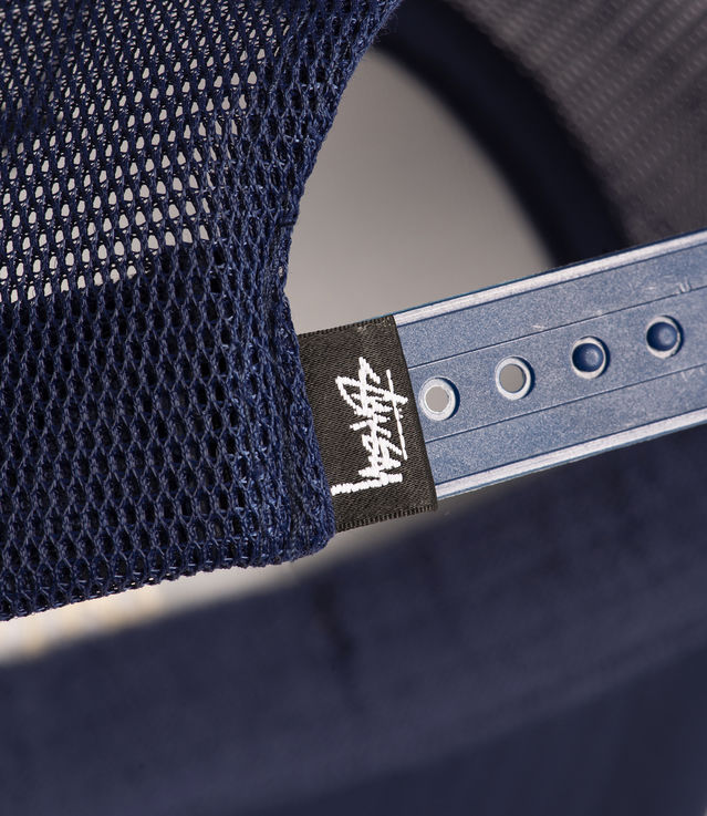 Shop Stussy Big Basic Trucker Cap Navy at itk online store