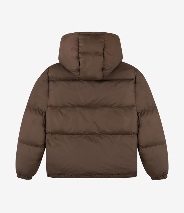 Shop Sporty & Rich Crown Puffer Jacket Chocolate at itk online store