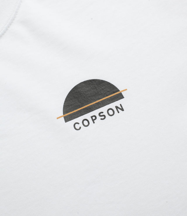 Shop Copson Sun Logo LS Tee White at itk online store