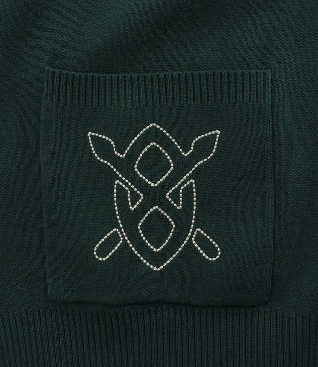 Shop Daily Paper Navalo Cardigan Dark Green at itk online store