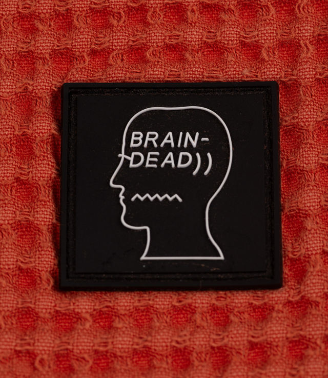 Shop Brain Dead Waffle Button Front Shirt Terracotta at itk online store