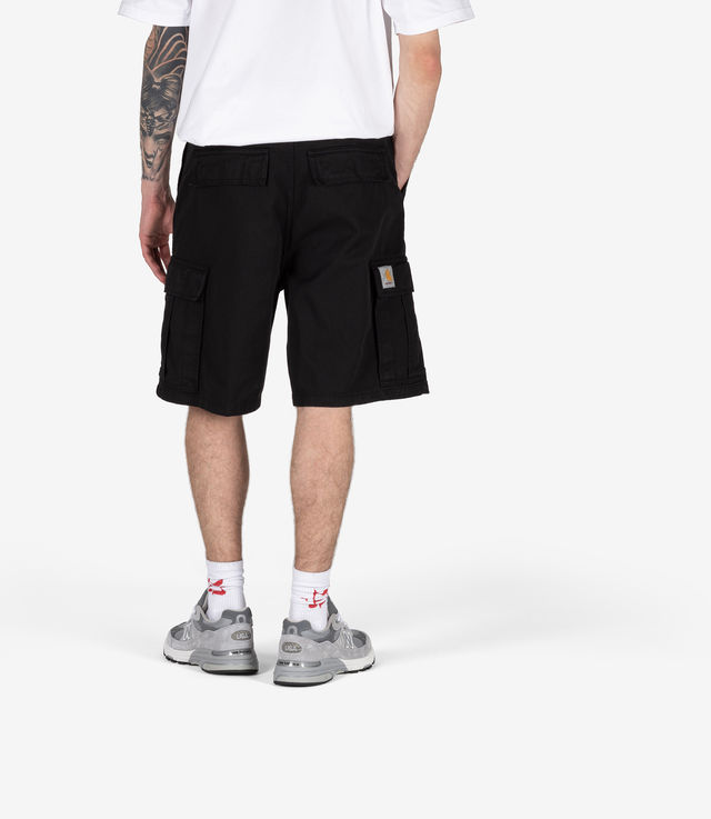 Shop Carhartt WIP Cole Cargo Short 'Moraga' Twill Black Garment Dyed at ...