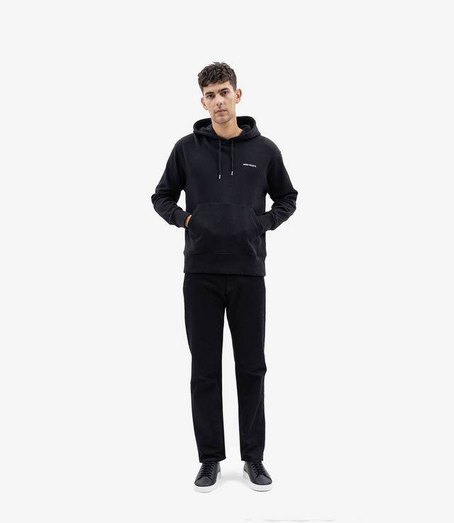 Shop Norse Projects Arne Logo Hoodie Dark Navy at itk online store