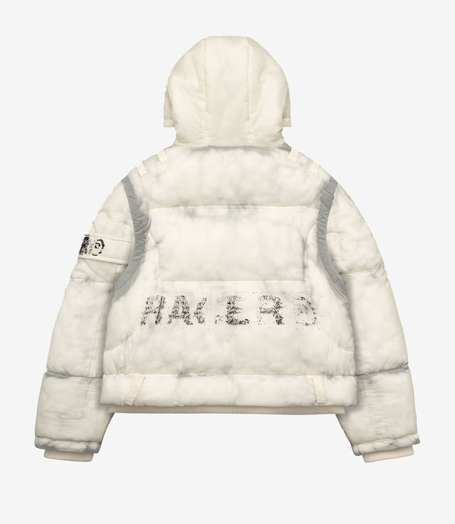 Shop Racer Worldwide Translucent Puffer Jacket Beige at itk online store