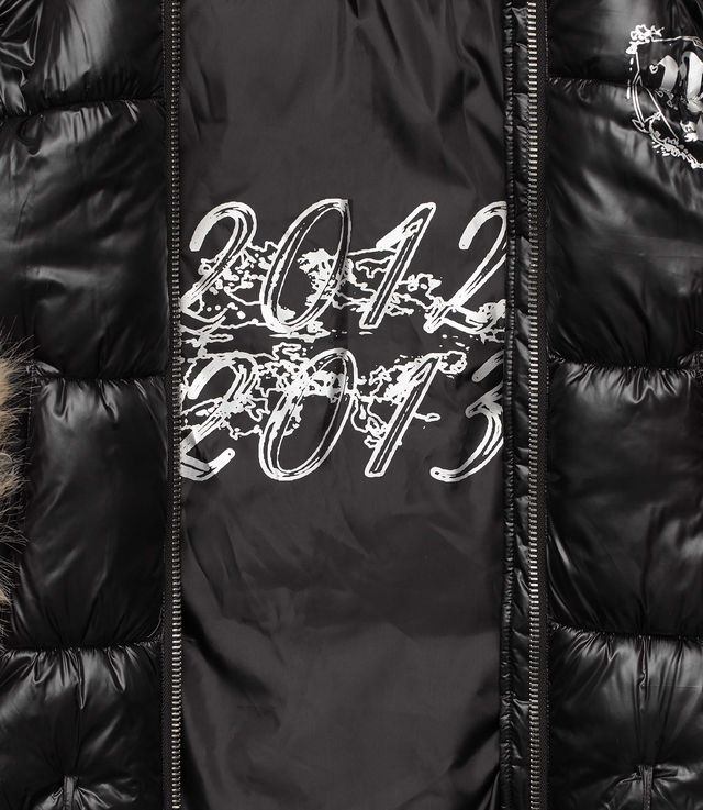 Shop Racer Worldwide Slim Furry Puffer Jacket Black at itk Shop Racer Worldwide Slim Furry Puffer Jacket Black at itk