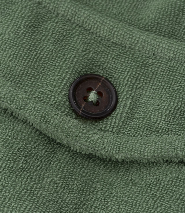 Shop Universal Works Beach Short Terry Fleece Green at itk online store