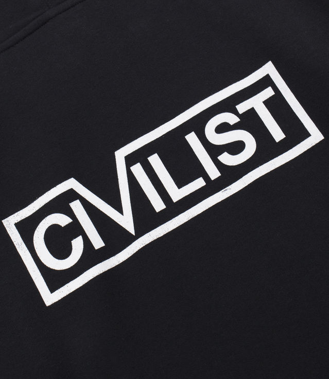 Shop Civilist Block Logo Hoodie Black at itk online store