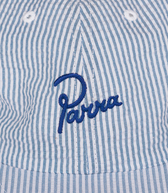 Shop by Parra Classic Logo 6 Panel Hat White Blue at itk online store