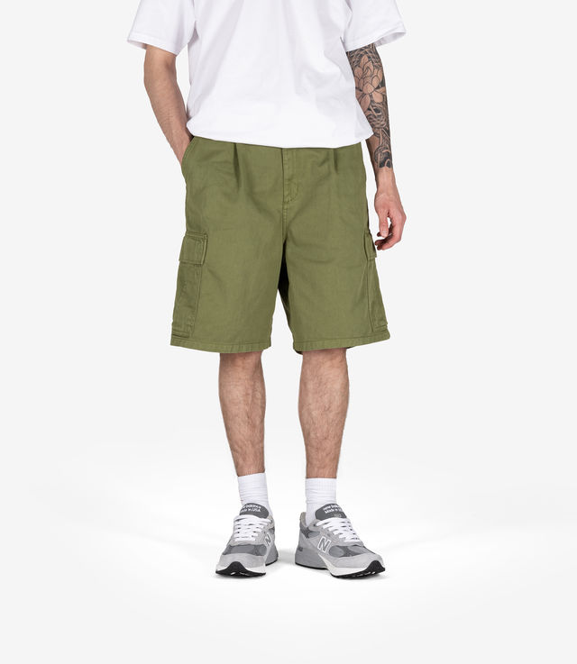 Shop Carhartt WIP Cole Cargo Short 'Moraga' Twill Kiwi Garment Dyed at ...