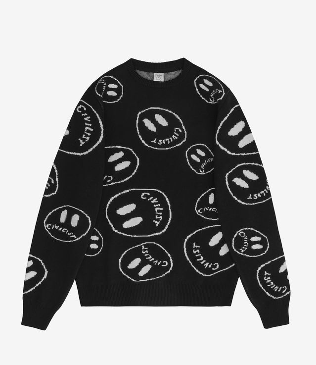 Shop Civilist Smiler Knit Crew Black at itk online store
