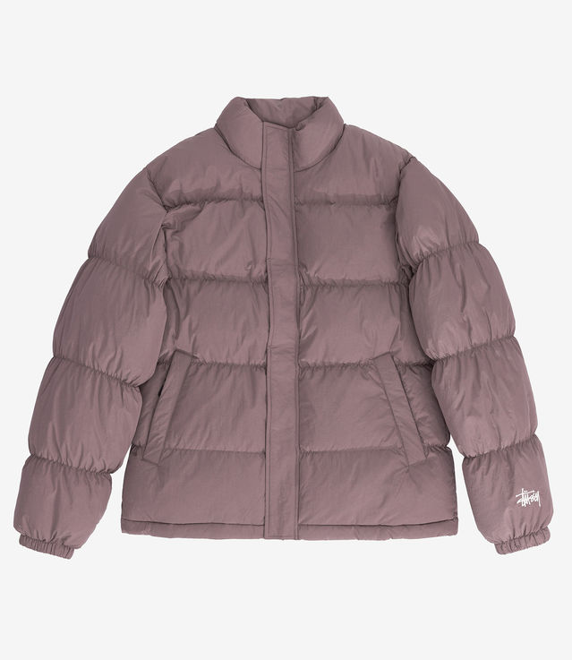 Shop Stussy Ripstop Down Puffer Jacket Rose at itk online store