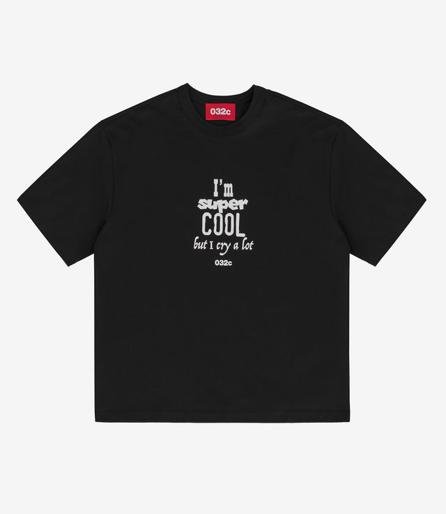 Shop 032c 'Cry' Oversized T-Shirt Black at itk online store Shop 032c 'Cry' Oversized T-Shirt Black at itk online store